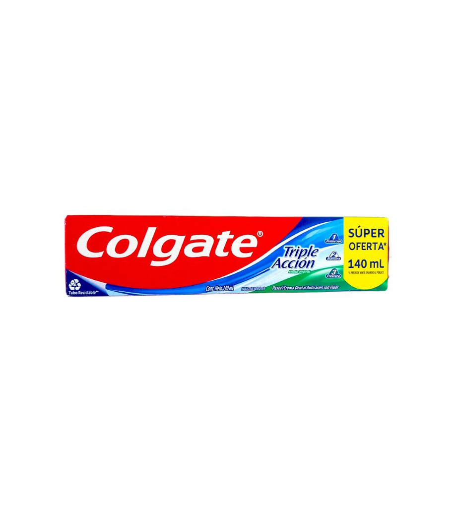 COLGATE TRIPLE ACCION 140 ML | Supermercado El Éxito